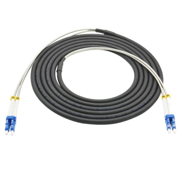 Quality Outdoor 5G Telecom CPRI Armored Multimode OM2/OM3/OM4 Fiber Optic Duplex LC for sale