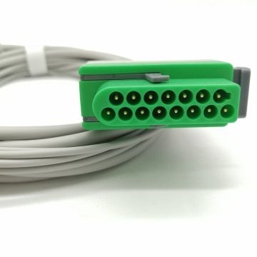Quality 15Pin 3lead/5lead Compatible Direct Connect ECG Cable AHA 3.6m Fukuda Denshi for sale