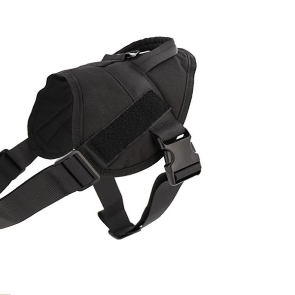 Quality Black Personalized Tactical Dog Harness 90cm 1000D Nylon for sale