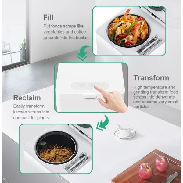 Quality 2.5L Low Noise Food Cycler Indoor Kitchen Composter Electric Home Compost for sale
