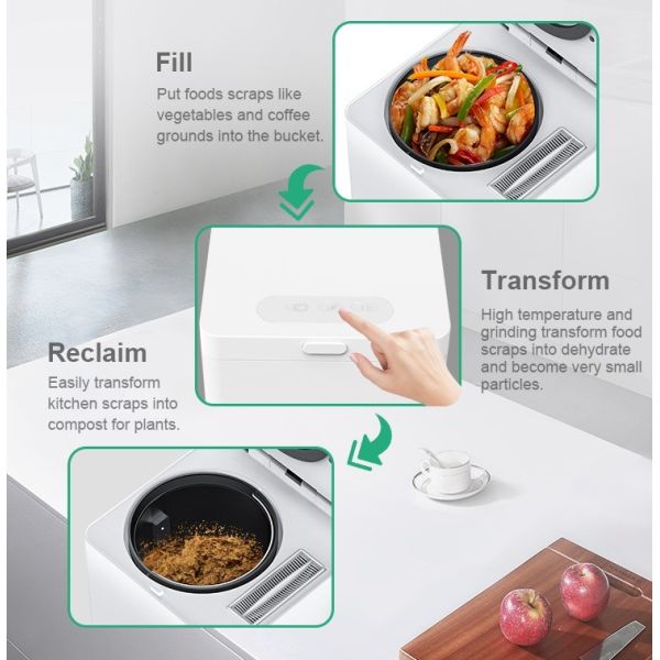 Quality Compact Odor Free Household Compost Machine Food Cycler Kitchen Composter for sale