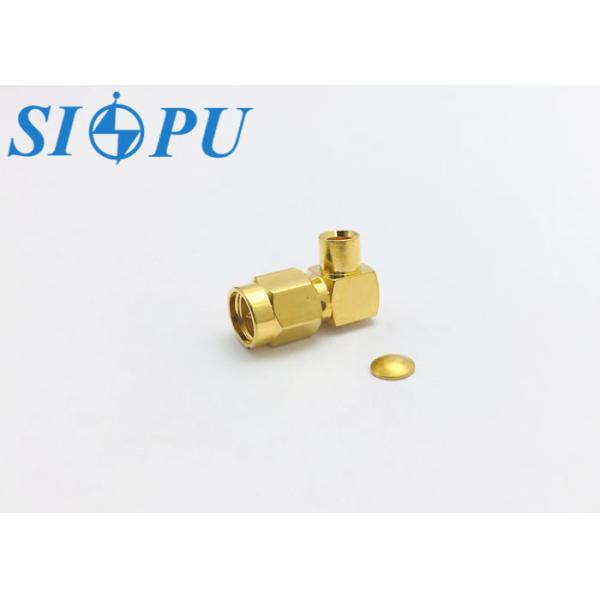 Quality SMA Male RF Coaxial Connector – Right Angle, Compatible with 086-50 Semi-Rigid Cable, 18GHz for sale