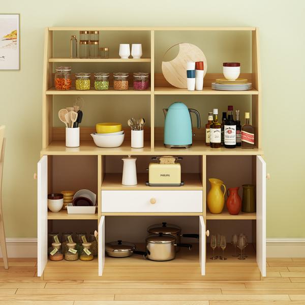 Quality Detachable Solid 1.2m Height Wooden Storage Shelves For Kitchen for sale
