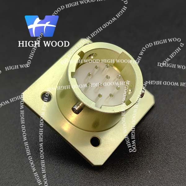 Quality OHS Series Ultra-Small Electrical Connector Aluminum Alloy Square Flange Receptacle With 10 Contacts Silvering for sale