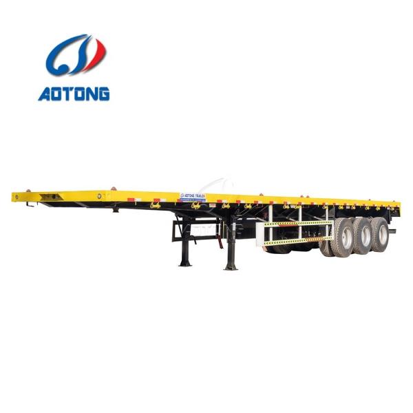 Quality Fully Welded Chassis 3 Axles 45ft 40tons Flatbed Trailers for Flexible Cargo for sale