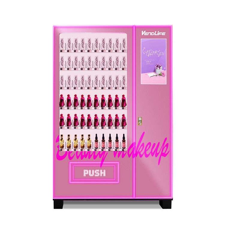 Quality happy box Cosmetic Vending Machines 60HZ With 19inches Screen 150pcs for sale