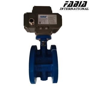 Quality DN50 Carbon Steel Electric Flanged Industrial Butterfly Valve for sale