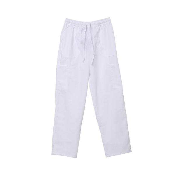 Quality Elastic Waist Draw String White Chef Pants for sale