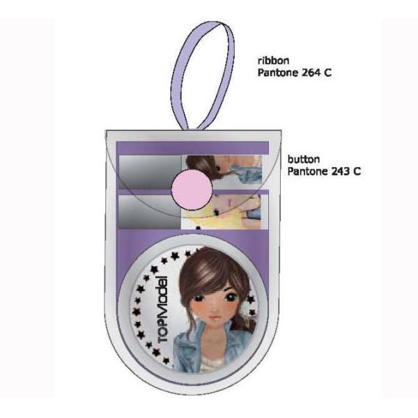 Quality ISO14001 Small Clear Makeup Pouch , 0.25mm 7P Clear Button Bag PVC for sale