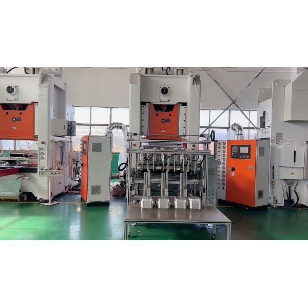 Quality 4 Ways 0.8Mpa Aluminium Foil Container Making Machine Aluminium Packing Box Machine for sale