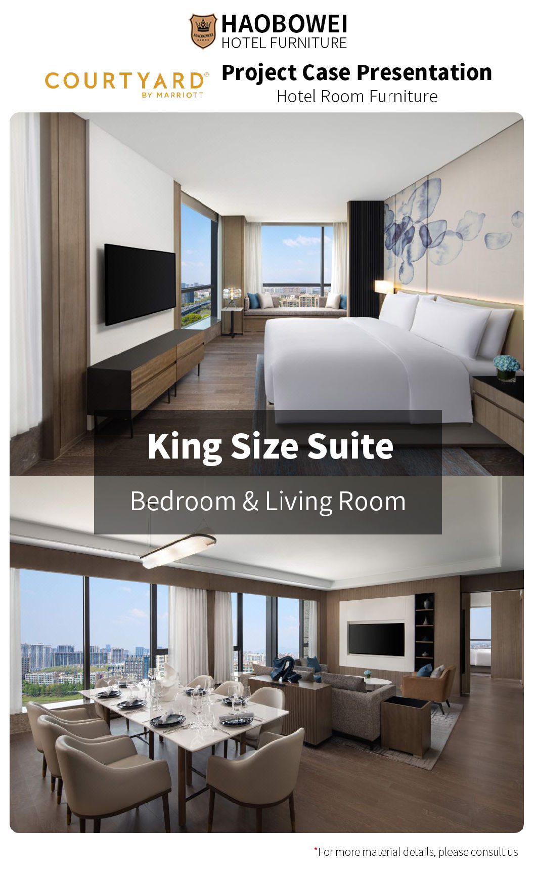 Furniture Foshan China Modern Luxury Standard King Size Bedroom Set Marriott Hotel