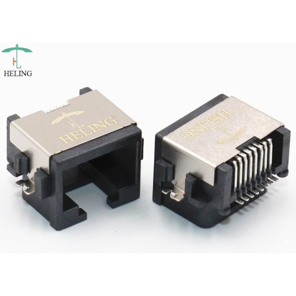Quality SMT Offset / Overhangs PCB RJ45 Jack , Modular Network RJ45 PCB Connector for sale