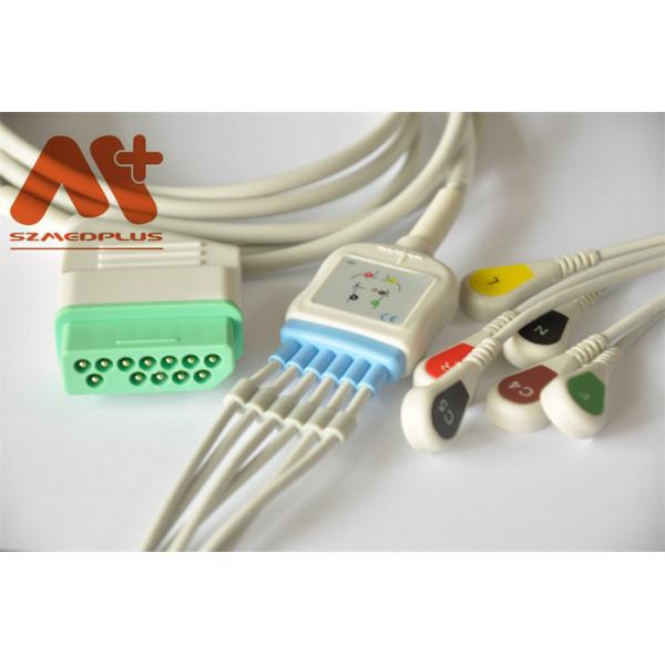 Quality 12Pin Nihon Kohden ECG Cable 6 Lead Snap for sale