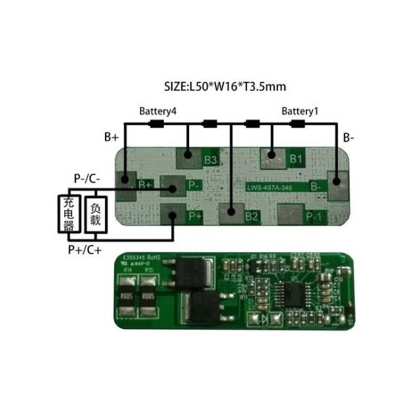 Quality Rectangular 11.1V Lithium BMS Board , 3S 7A Li Ion Battery BMS for sale
