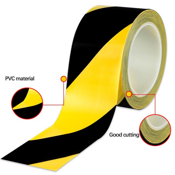 Quality 4.8cm Adhesive Strength PVC Marking Tape For Health Risk Caution for sale
