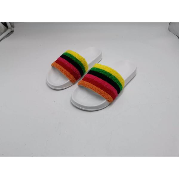 Quality Soft Pu Towel Upper Classic Eva Beach Slippers for sale