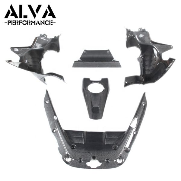 Quality SF90 Stradale PHEV Engine Cover Dry Carbon Fiber 5 PCS Set Superior Engine Parts Compatible with Ferrari SF90 Series for sale