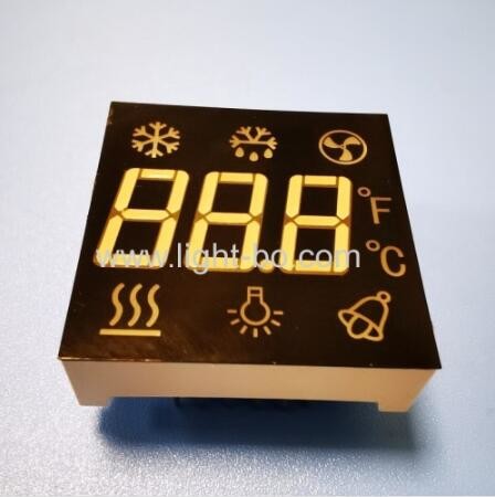 Quality Ultra Red Customized Triple Digit 7 Segment LED Display Common Anode For for sale
