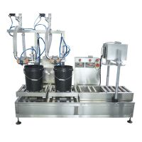 Quality Semi-automatic 5-50 liters Paint Coating Building Material Syrup Drum Bucket Barrel Weighing Filling Sealing Machine for sale