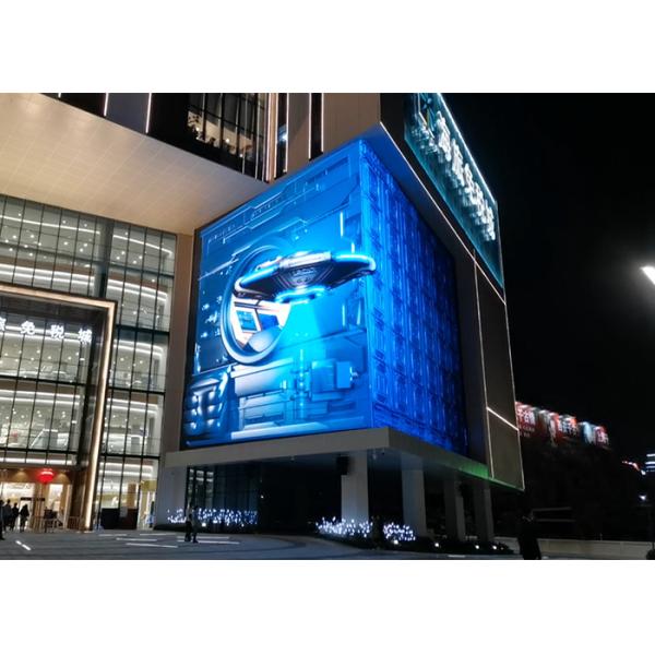 Quality 90 Degree 3D Led Billboard Creative LED Display Screen Ph8mm Wall Mounted for sale