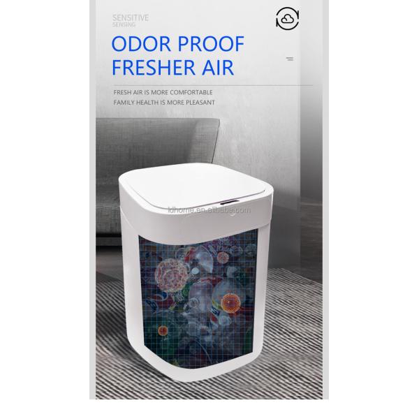 Quality Electronic Household Trash Can ABS Smart Bathroom Trash Can Portable for sale
