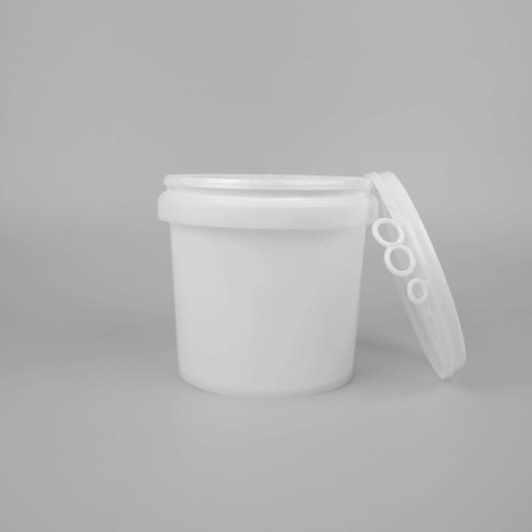 Quality 1L Clear Plastic Bucket with IML and Heat Transfer Printing for sale