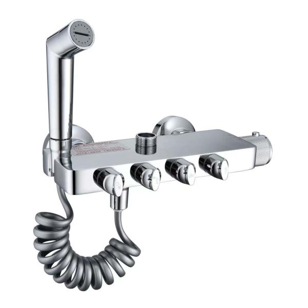 Quality ABS Thermostatic Shower Faucet Wall Mounted Handheld Bidet Faucet for sale