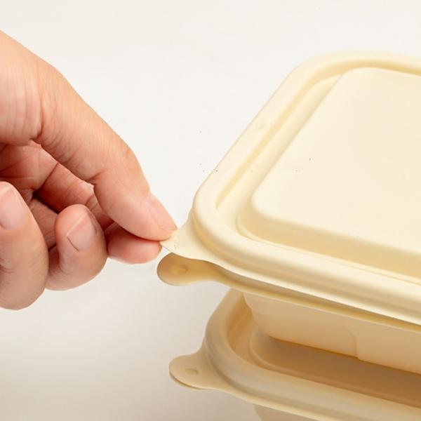 Quality 500 600ML Disposable Compostable Cornstarch Meal Lunch Box Fast Food Packaging for sale