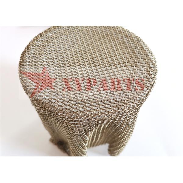 Quality PVD Finished Copper Weld Ring Mesh Facade for sale