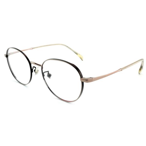 Quality FM2571 Stainless Optical Eyeglasses Frames , Unisex Full Rim Round Frame for sale