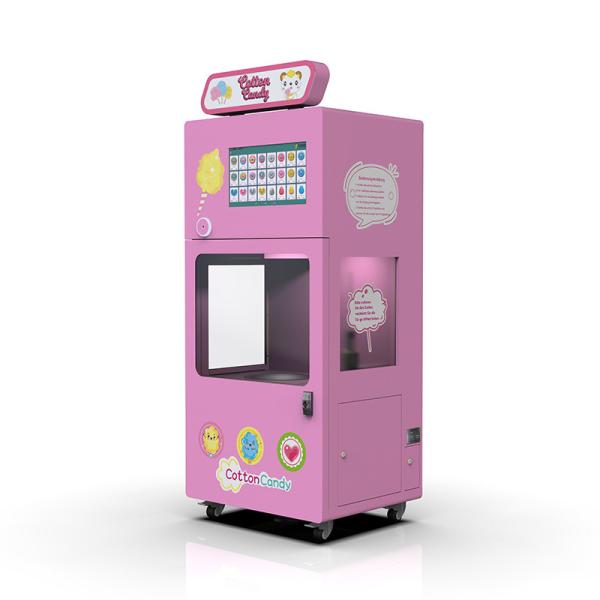 Quality Commercial Automatic Cotton Candy Vending Machine ROHS Multi Language for sale
