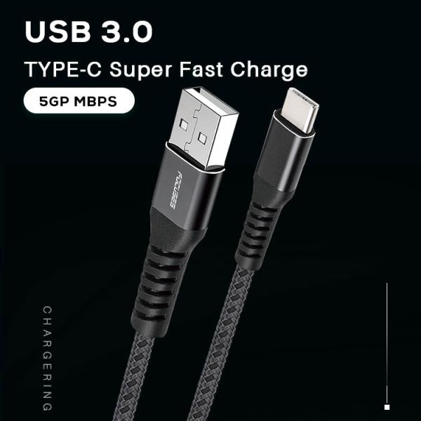 Quality Nylon Braided 1M USB 3.0 Charging Cable 5Gbps Data Sync for sale