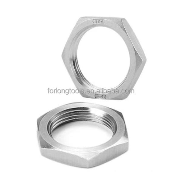 Quality GB Standard Size 1/2-20 Hex Jam Nut Stainless Steel Thin Nut for Imperial Inch Measurement System for sale