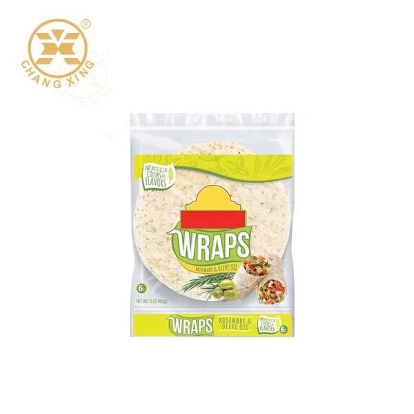 Quality Tortillas VMPET Wraps Recycled Bakery Packaging Printed 500g Sandwich Packaging Bag for sale