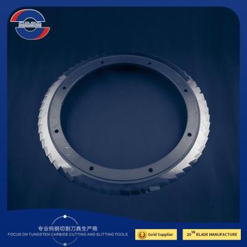 Tungsten Carbide Packaging Machine Cutting Blades Circular Slitter Knives 308mm