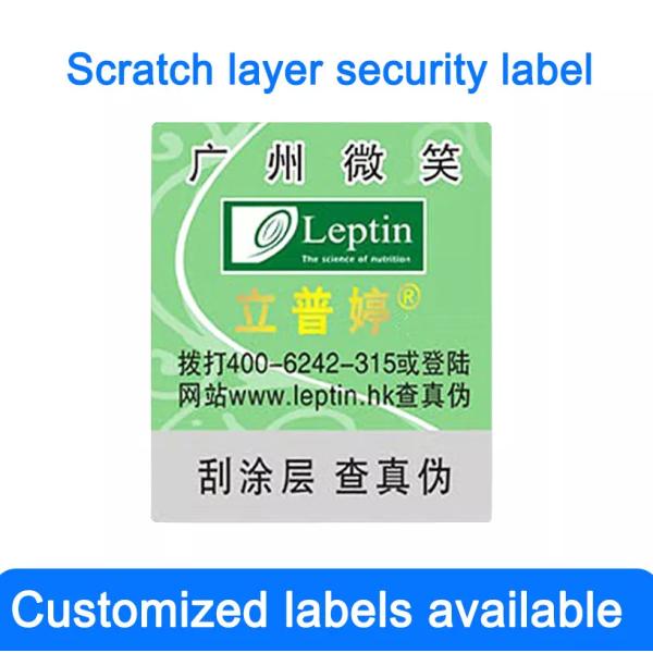 Quality Scalability Self Adhesive Security Labels Stability Clear Transparent Labels for sale