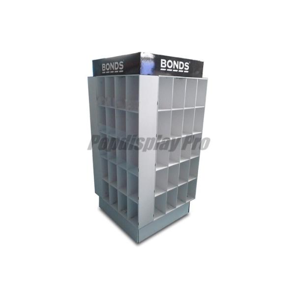 Quality Store Floor Standing Cardboard Pallet Display Lightweight With 80 Pockets for sale