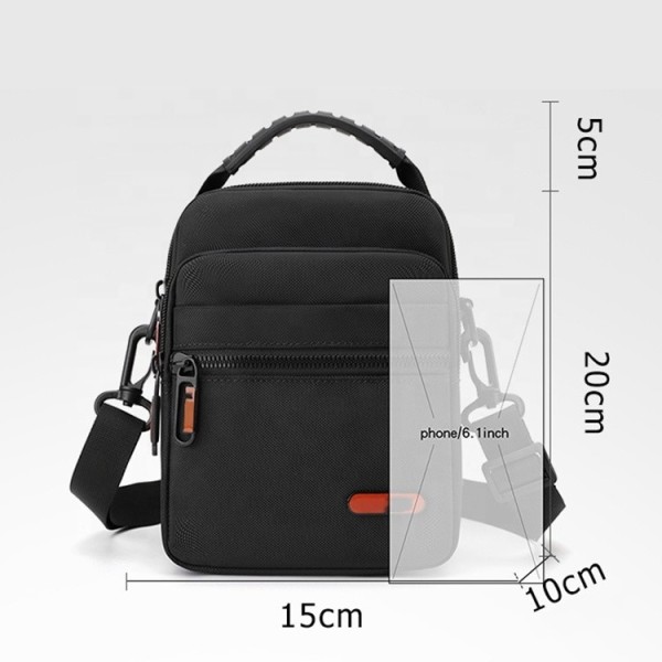 Quality Multi Layer Men Designer Messenger Bags Crossbody Side Bag With Zipper Pocket for sale