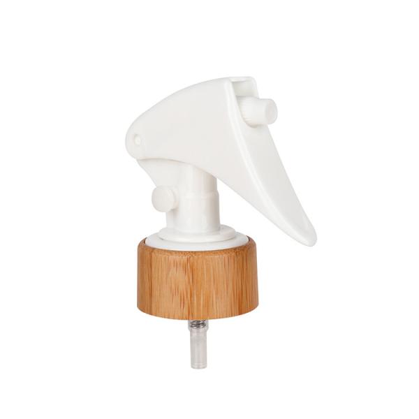 Quality 24/410 White Plastic Bamboo Perfume Atomizer Eco Friendly Toner Sprayer With A for sale