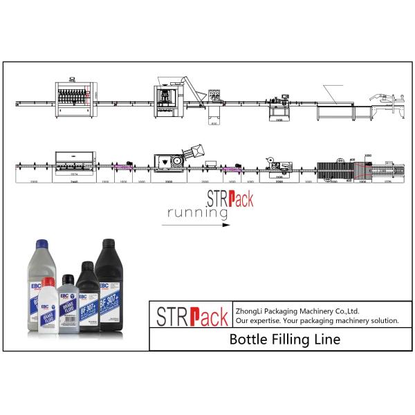 Quality Brake Fluid Filling Line With Servo Filling Machine,Rotary Capping Machine for sale