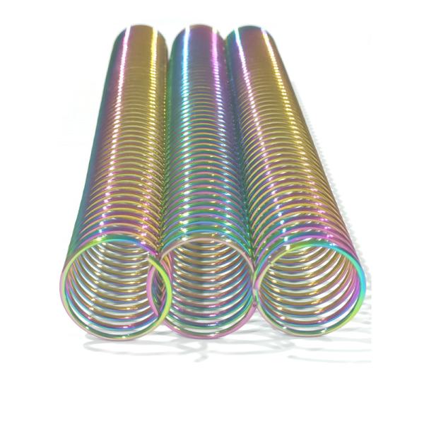 Quality Rainbow Single Loop Electroplated Metal Spiral Coils For Bookbinding for sale