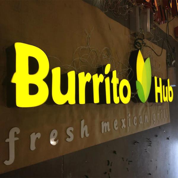 Quality Customized Colour Led Frontlit Sign With Laser Cut Stainless Steel Frame for sale