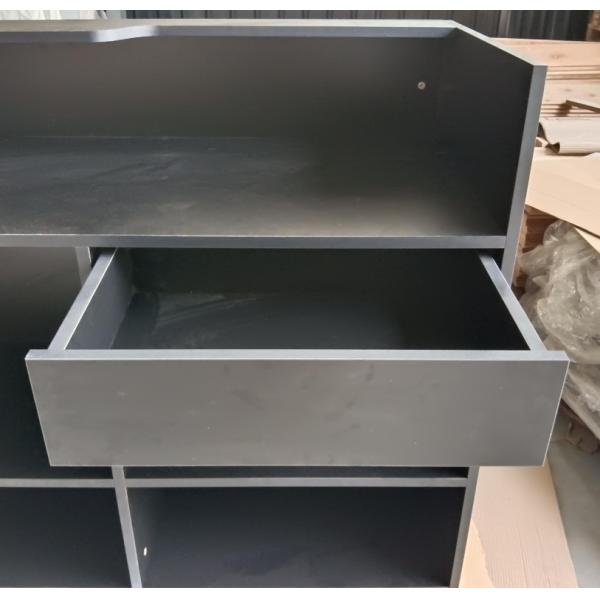 Quality Wood 4' Ledge Counter Display Cabinet With Drawers Scratch Resistant for sale
