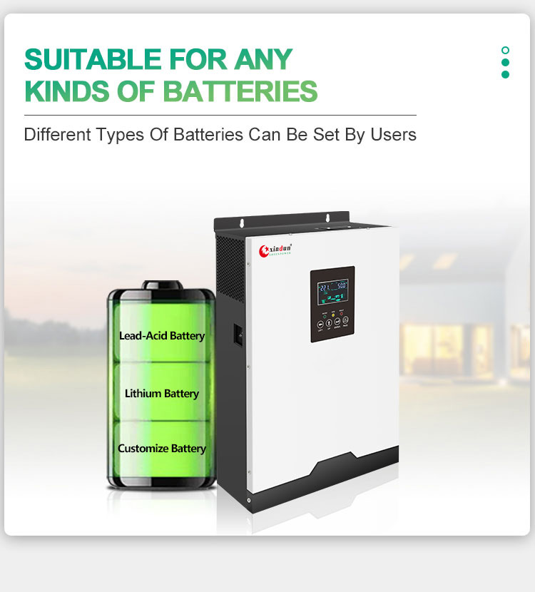 hybrid solar inverter with lithium battery