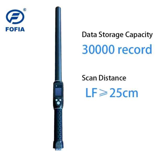 Quality ISO11784/85 FDX-B HDX Compatible RFID Stick Reader For Cattle Ear Tag Reading for sale