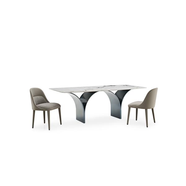 Quality Sintered Stone Stylish Dining Room Set Wholesale Simple Dining Table Rectangle Marble Dining Table for sale