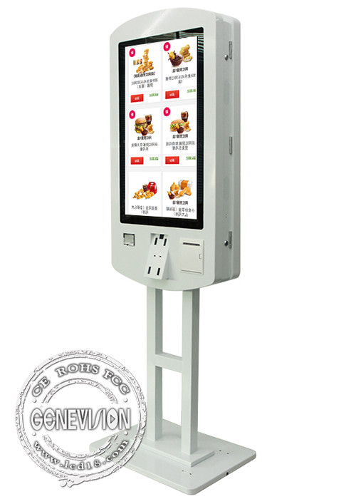 Quality Dual Screen Win10 32 Inch Capacitive Touch Screen Self Service Kiosk Macdonalds for sale