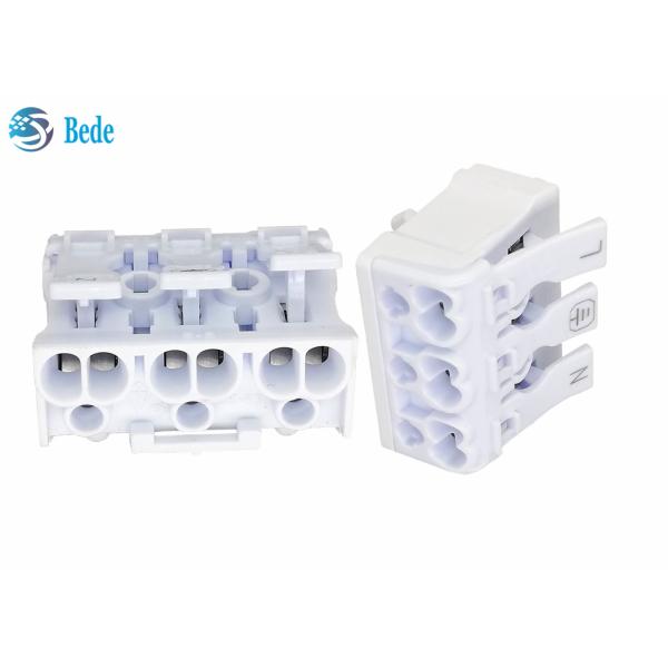 Quality 3 Pole Push Wire Connector Quick Terminal Block Suitable For Joining Solid Or for sale