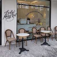 Quality Outdoor Tables and Chairs Cafe Dining bar Garden Retro Rattan Dining Table and for sale