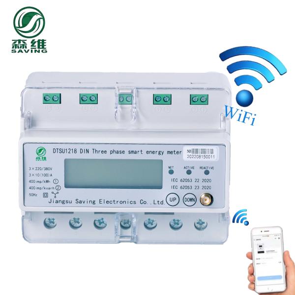 Quality Api Programmable Three Phase Prepaid Energy Meter Wifi 3 Phase Din Rail Meter for sale